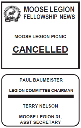Moose Legion Fellowship News - June 2020 - Kenosha Moose Lodge